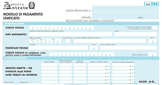 F24 / Il modello - Il Sole 24 ORE