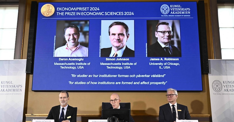 Nobel Prize in Economics to Daron Acemoglu, Simon Johnson and James A ...