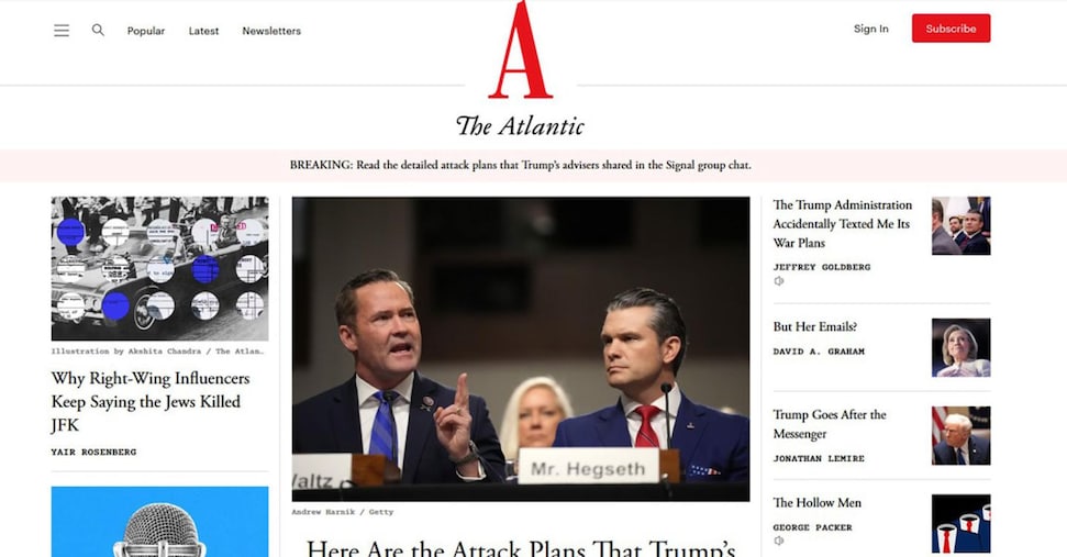 The Atlantic pubblica le chat integrali dell’attacco Usa agli Houthi ...