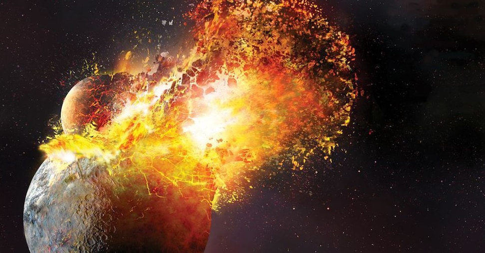 A great collision between the Earth and Theia, a ghost planet ...