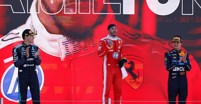 Scatto di Ferrari, in festa per la vittoria di Hamilton - Il Sole 24 ORE