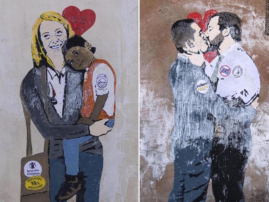 Il bacio tra Di Maio e Salvini (in un murales) - Il Sole 24 ORE