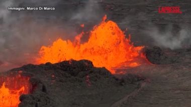 Islanda, nuova eruzione vulcanica: muro di lava di 50 metri - Il Sole ...