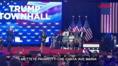 Usa 2024, Trump: "Mettete Pavarotti che canta 'Ave Maria', non facciamo ...