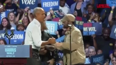 Usa 2024, Eminem sul palco con Obama: l'ex presidente rappa 'Lose ...