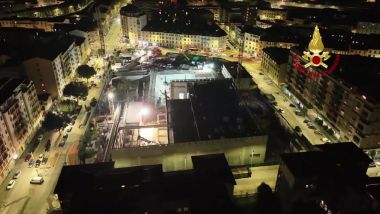 Crollo Firenze, il sorvolo notturno del cantiere con il drone dei ...