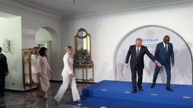 G7 Capri, Tajani e gli altri ministri in posa per la foto di famiglia ...